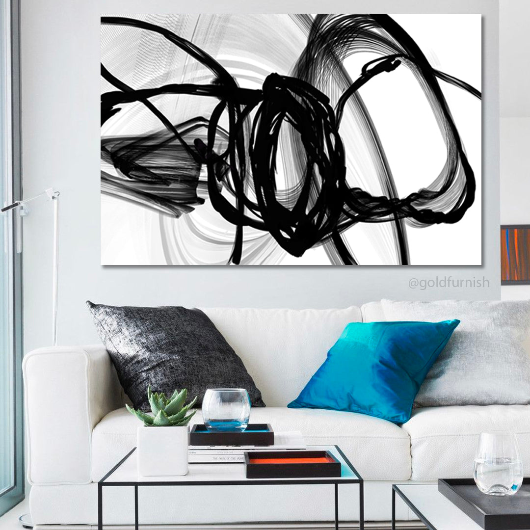 Ready-To-Hang Wall Art | Monochromatic Electromagnetic Fields – Gold ...